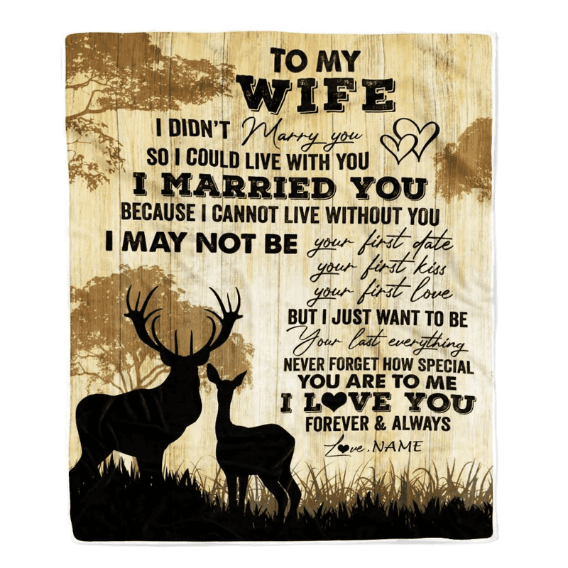 Personalized To My Wife Blanket from Husband, Custom Fleece Throw with ...