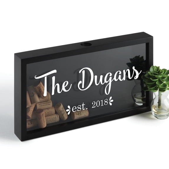 Family Name Wine Cork Shadow Box - Personalized - Gift - Walmart.com