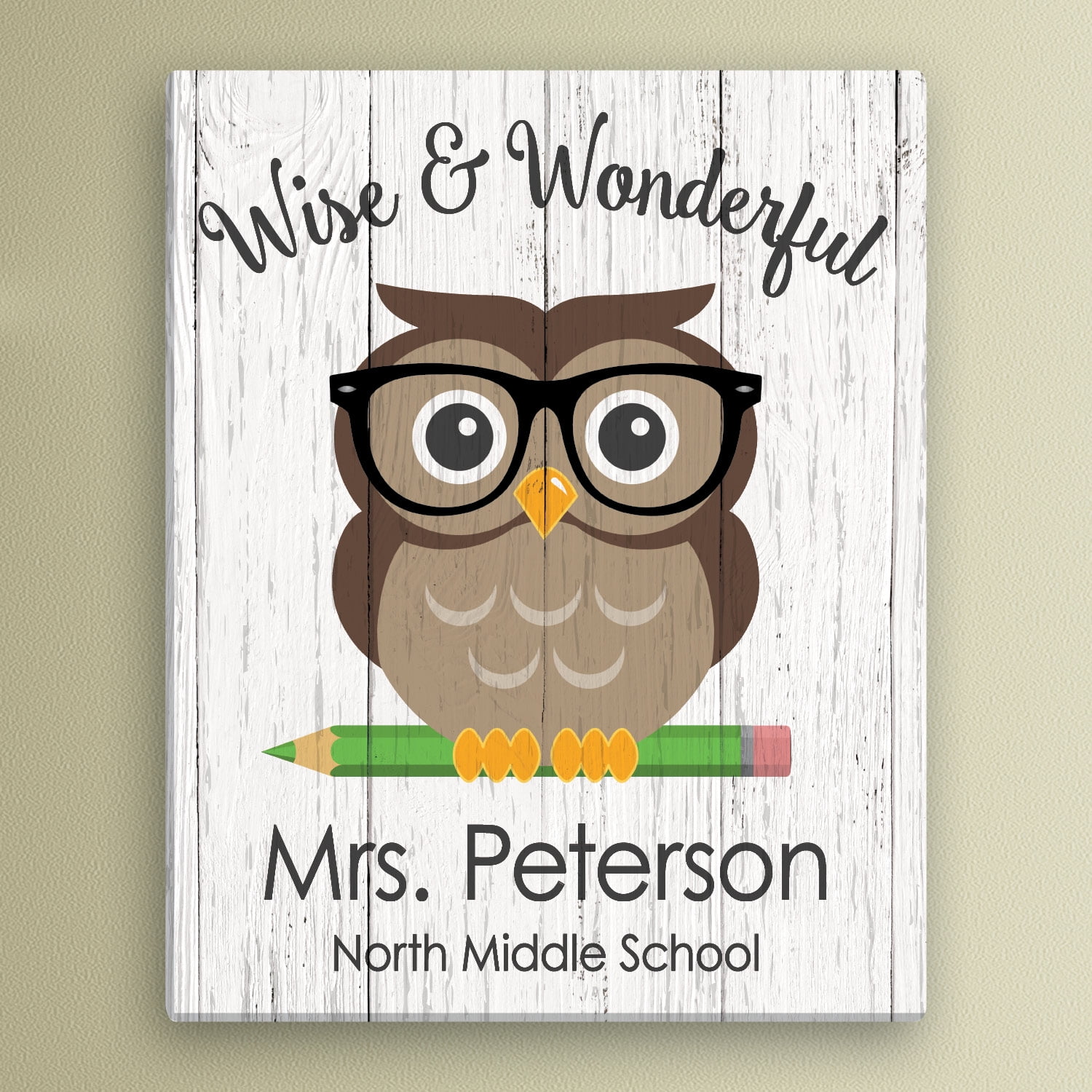 Personalized Wise & Wonderful 11" x 14" Canvas - Walmart.com