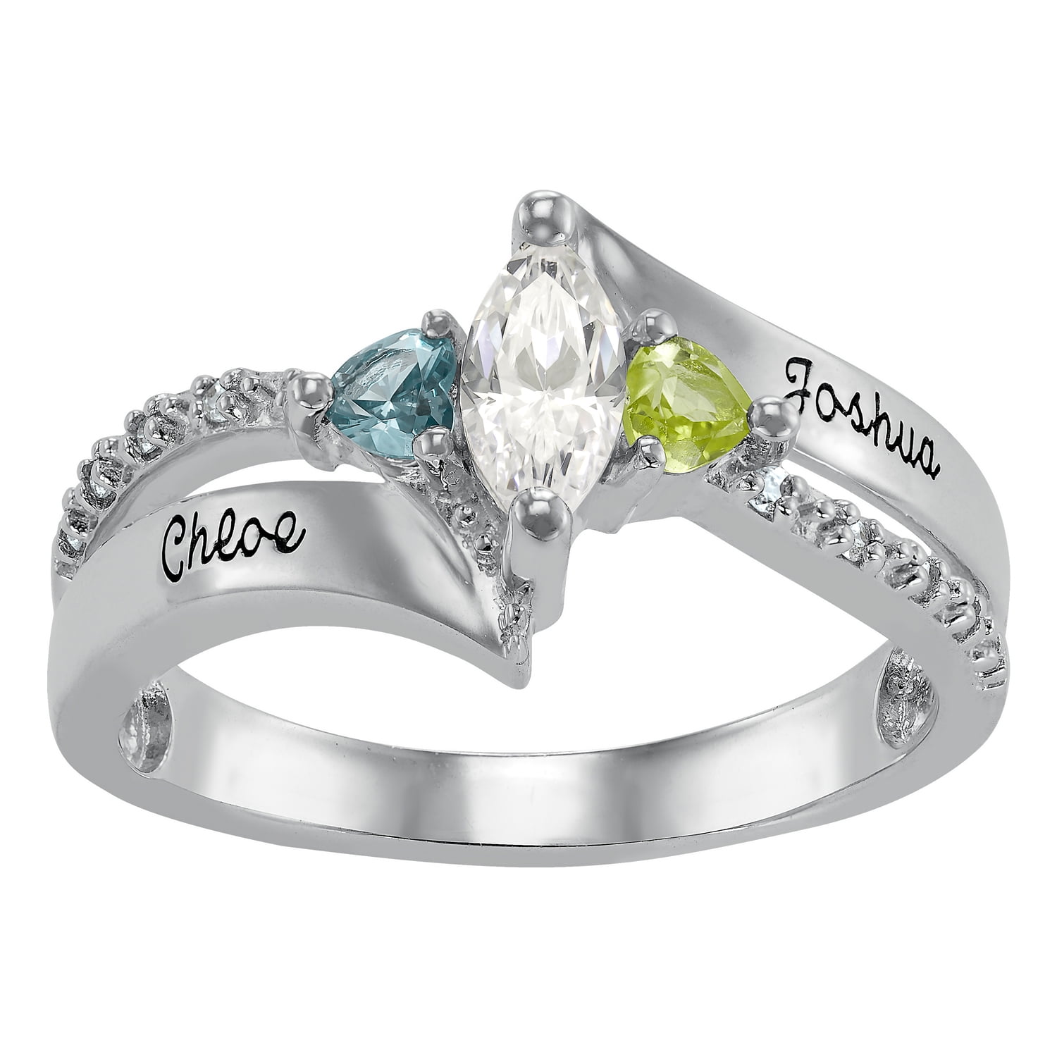 Personalized Women's Cubic Zirconia Beatrix Fashion Ring with ...