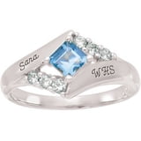 Personalized Women's Square Fashion Class Ring available in Valadium ...