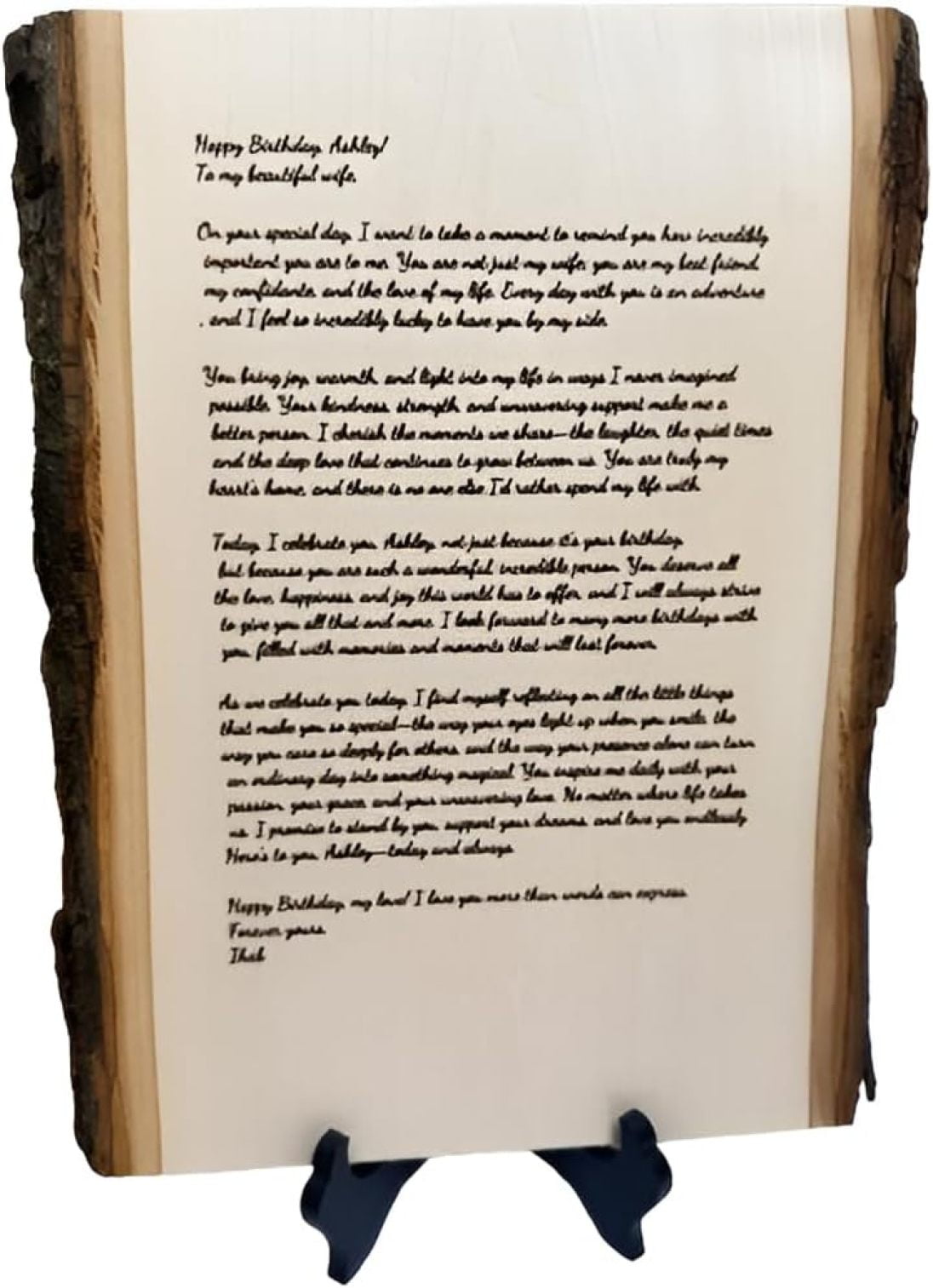 Personalized Wood Engraving with Your Message, Poem or Letter – Custom ...