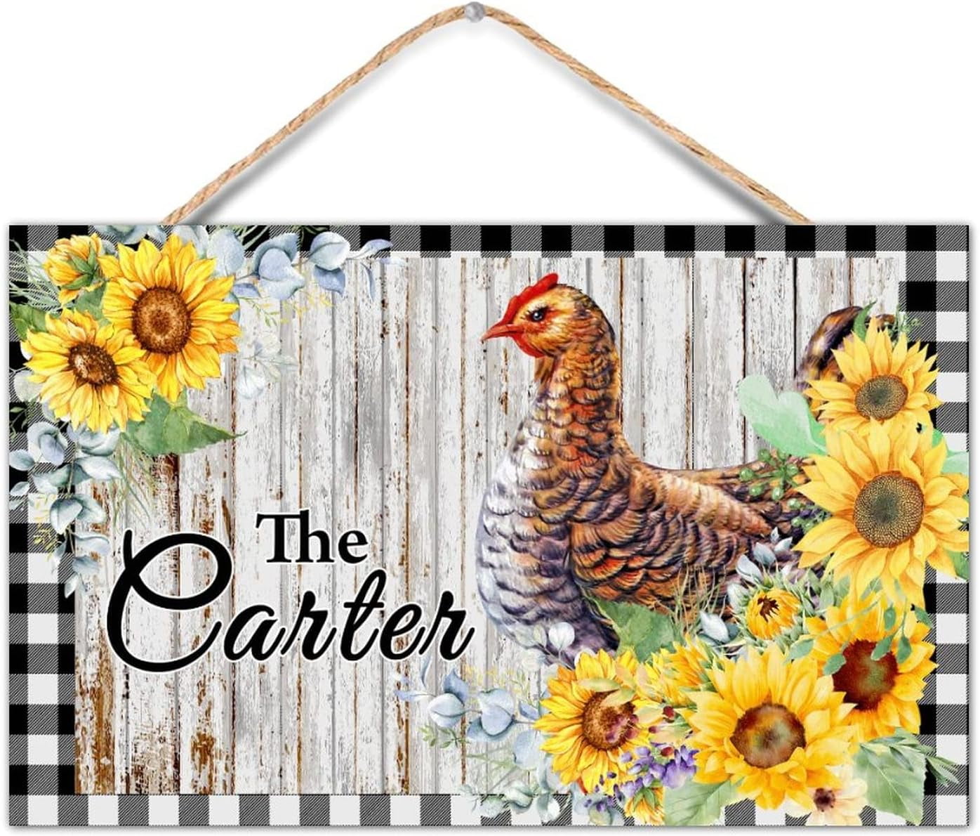 Personalized Wood Sign Farm Sunflower Vintage Wood Bar Sign Red Truck ...