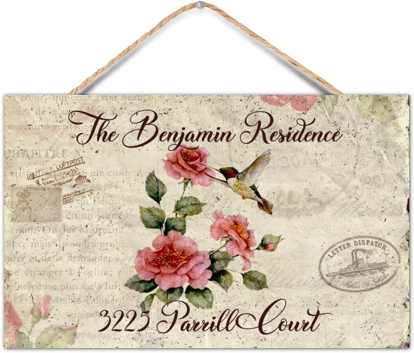 Personalized Wood Sign for Garden Decor Hummingbirds Sign 10x16 Inch ...