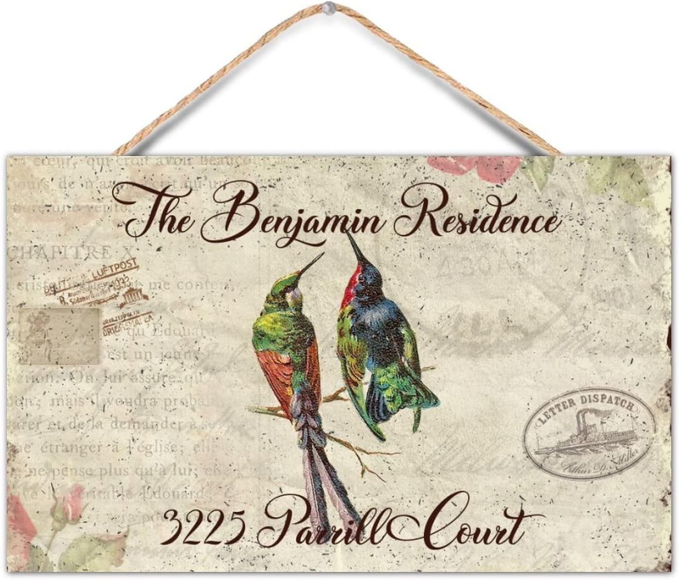 Personalized Wood Sign for Garden Decor Hummingbirds Sign 10x16 Inch ...