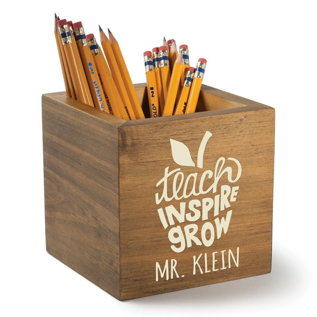 Personalized Wood Storage Box - Teach, Inspire, Grow - Walmart.com