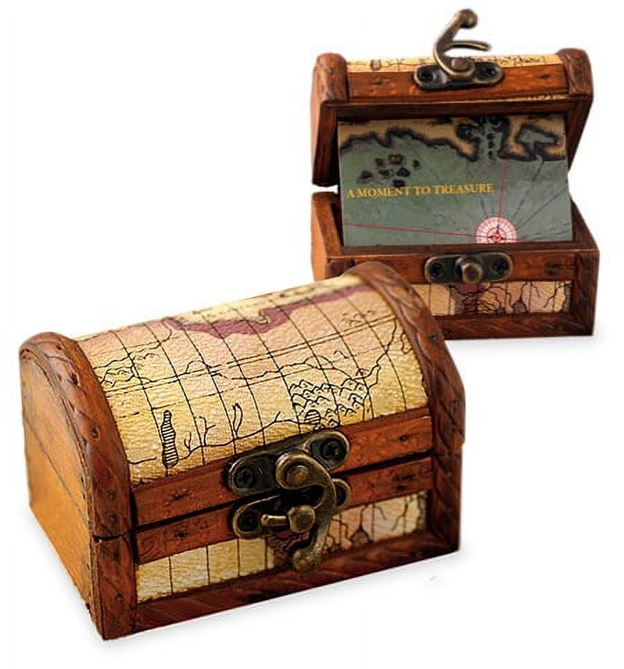 Personalized Wood Treasure Map Chest Box - Walmart.com