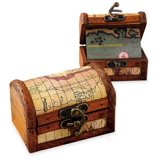 Personalized Wood Treasure Map Chest Box - Walmart.com