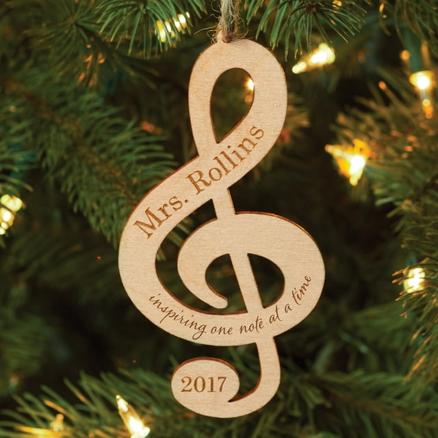 Personalized Wood Treble Clef Ornament - Walmart.com
