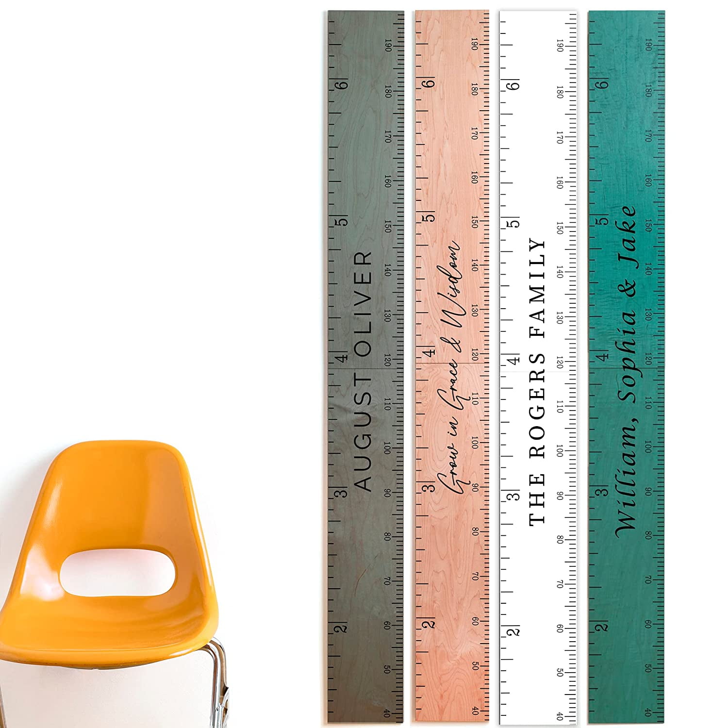 Personalized Wooden Growth Chart for Kids – Wall Height Ruler for Child ...