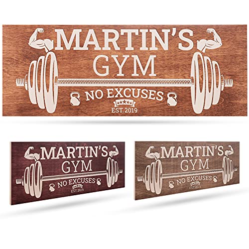 Personalized Wooden Gym Sign for Men: Motivation and Inspiration on ...