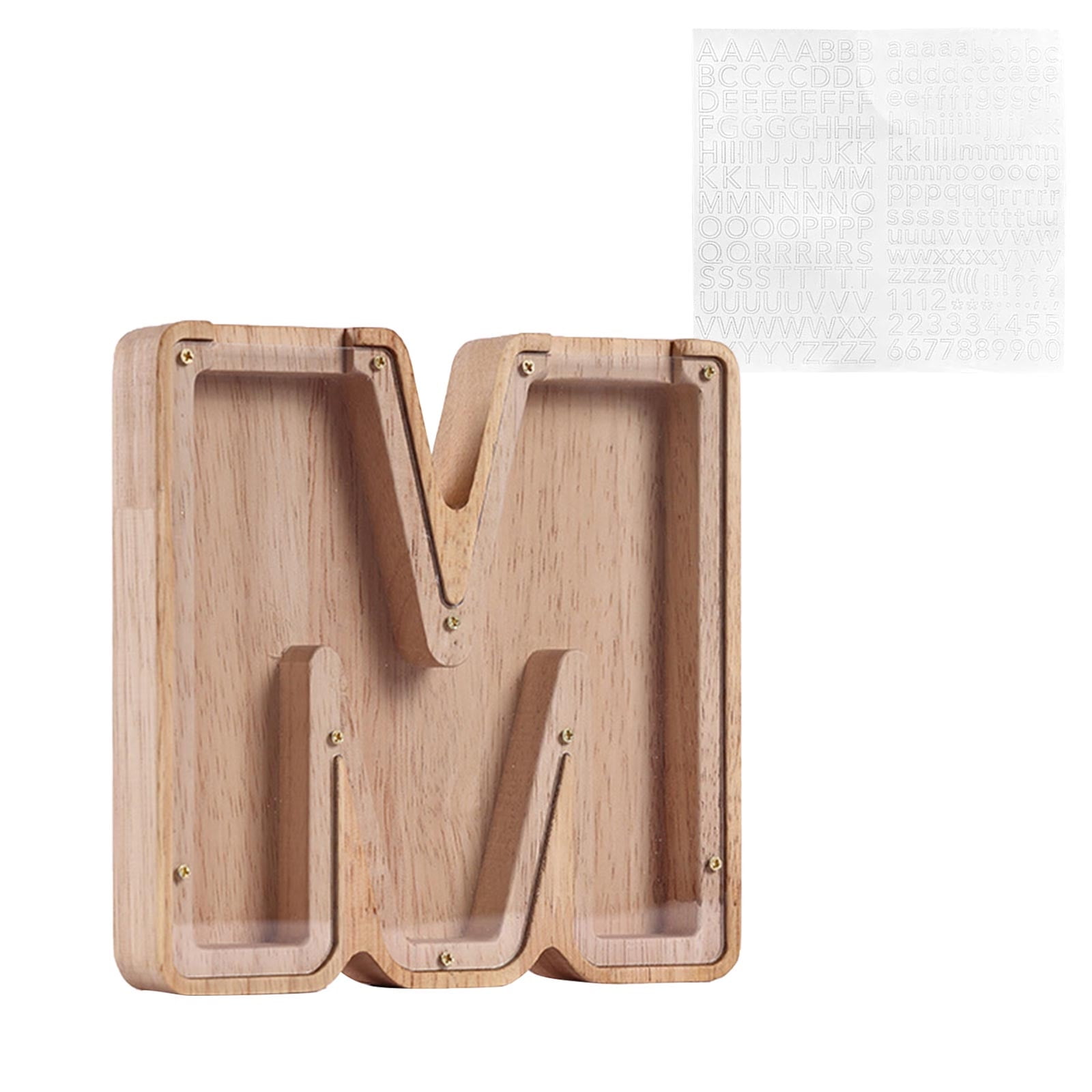 Personalized Wooden Letter Money Box - Handmade Eco-Friendly Name ...