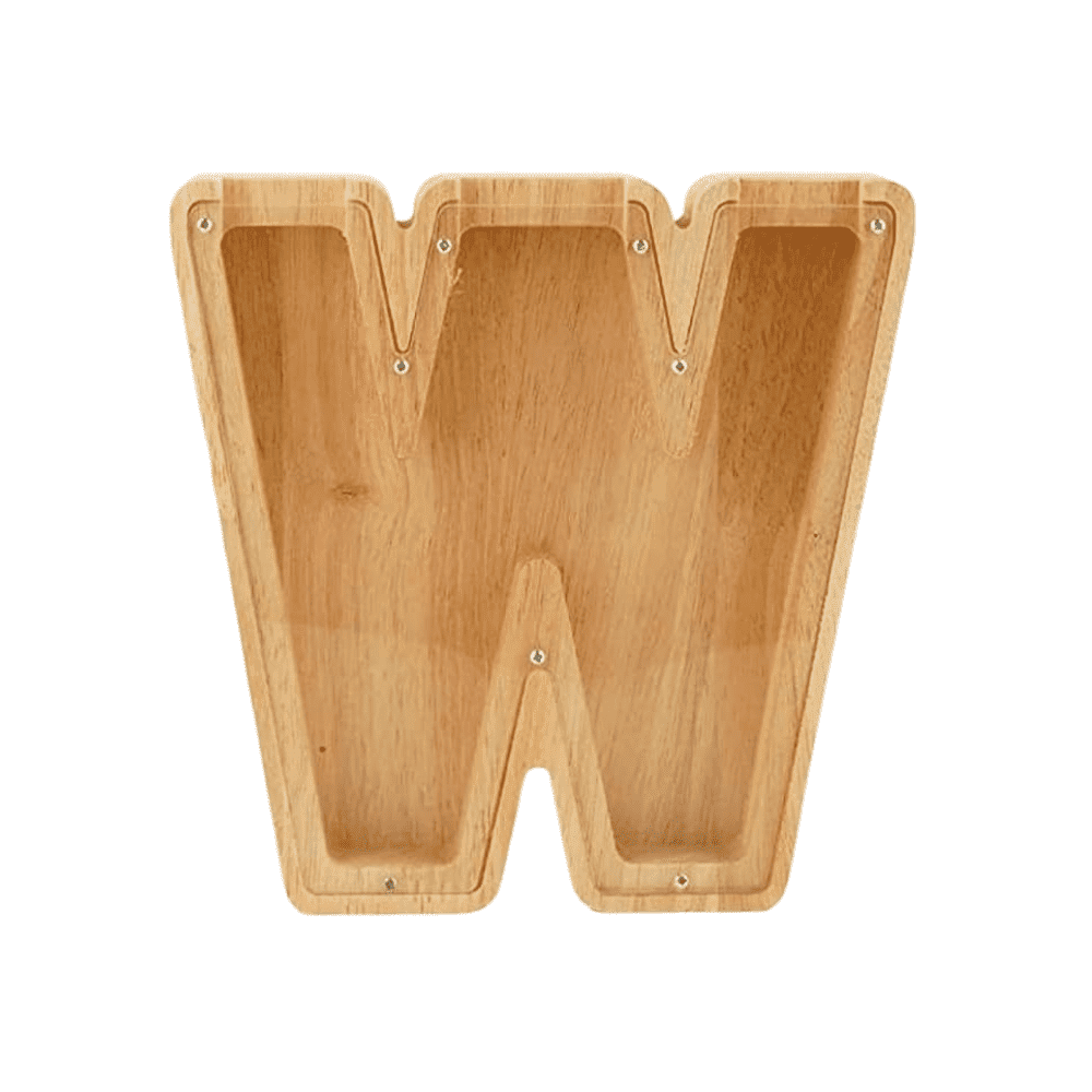 Personalized Wooden Letter Piggy Bank–Custom Handmade Coin Bank for ...