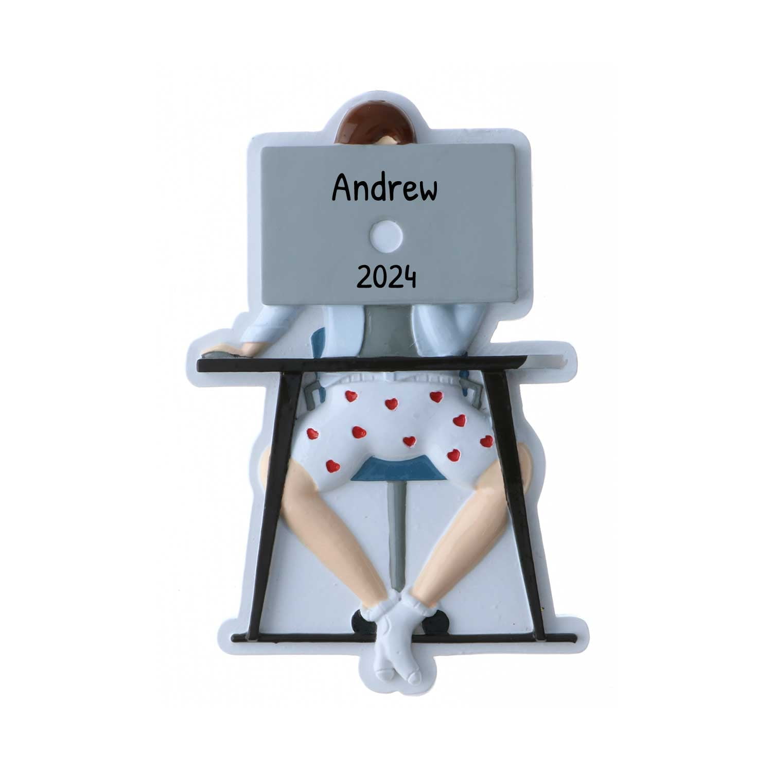 Personalized Work From Home Ornament - Computer Ornament Christmas ...