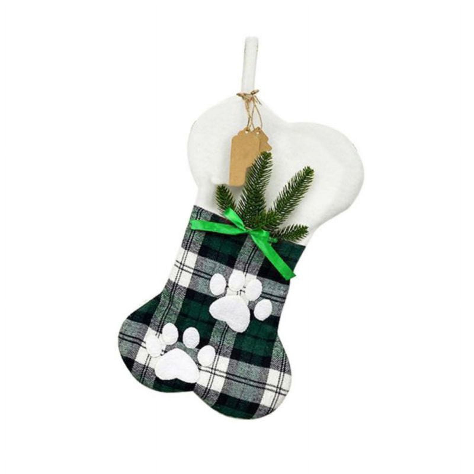 Personalized Xmas Plaid Socks Applique Burlap Fireplace Hanging ...