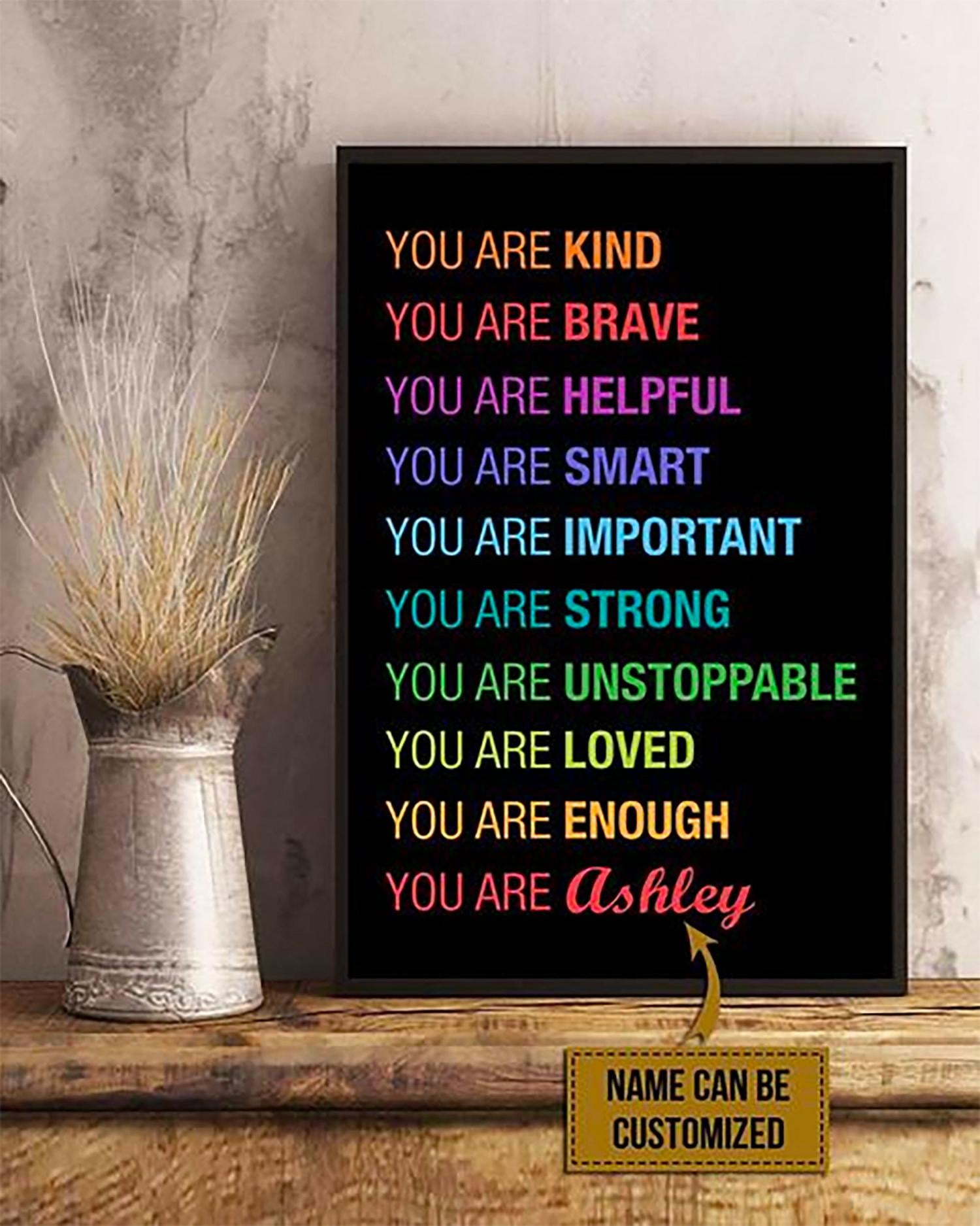 Personalized You Are Kind You Are Brave You Are Helpful You Are Smart ...