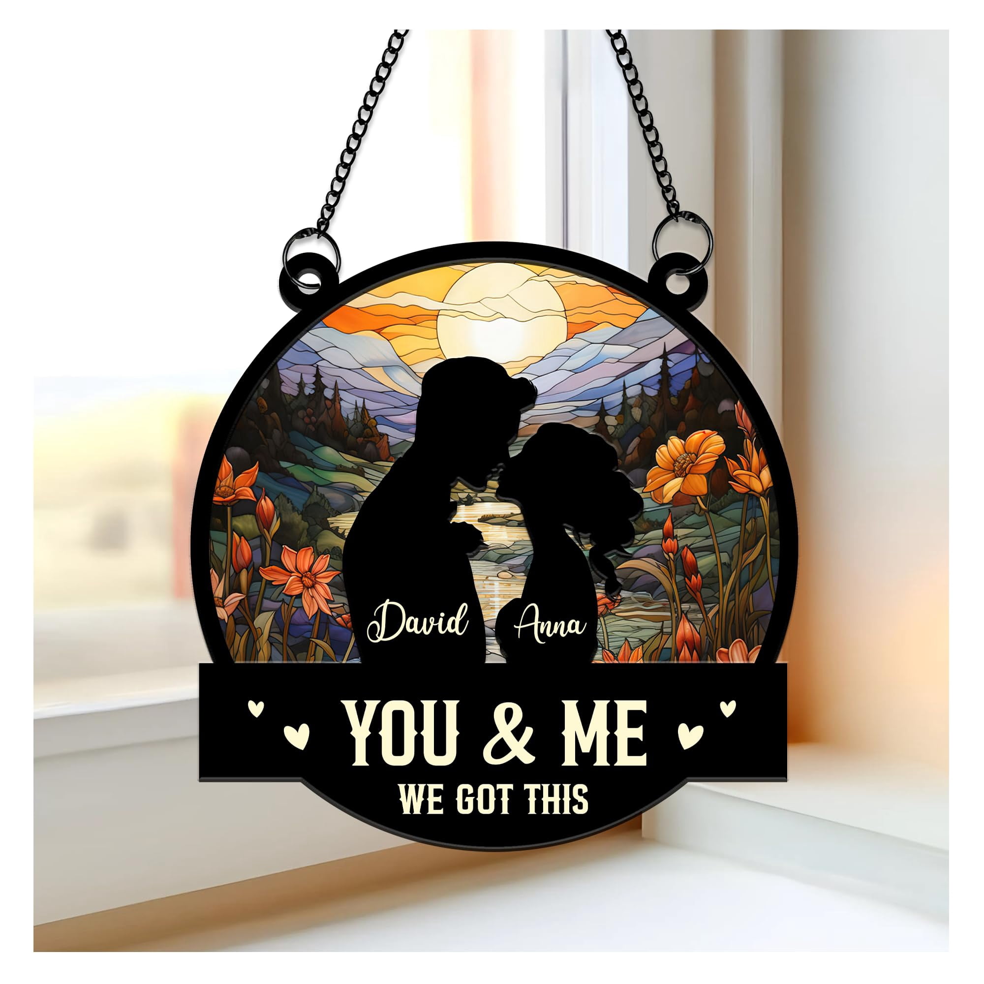 Personalized You and Me Suncatcher for Wife Husband - Wedding Gifts for ...