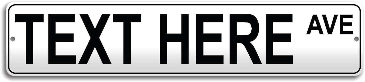 Personalized custom White 007 Aluminum Metal Sign With Your Name! (9x12 ...