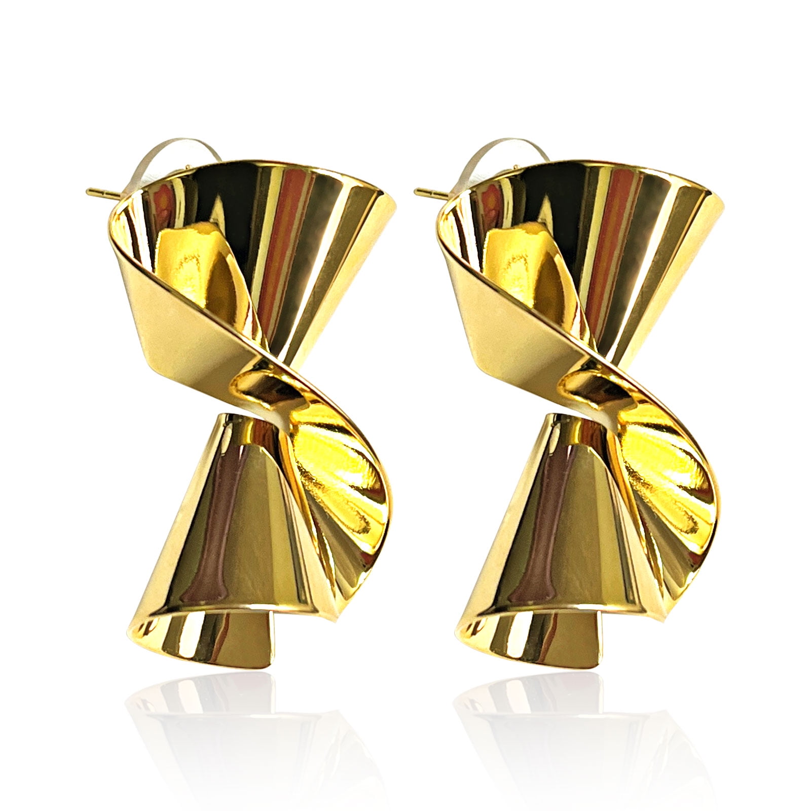 Personalized exaggerated metal large earrings female 2023 trend senior ...