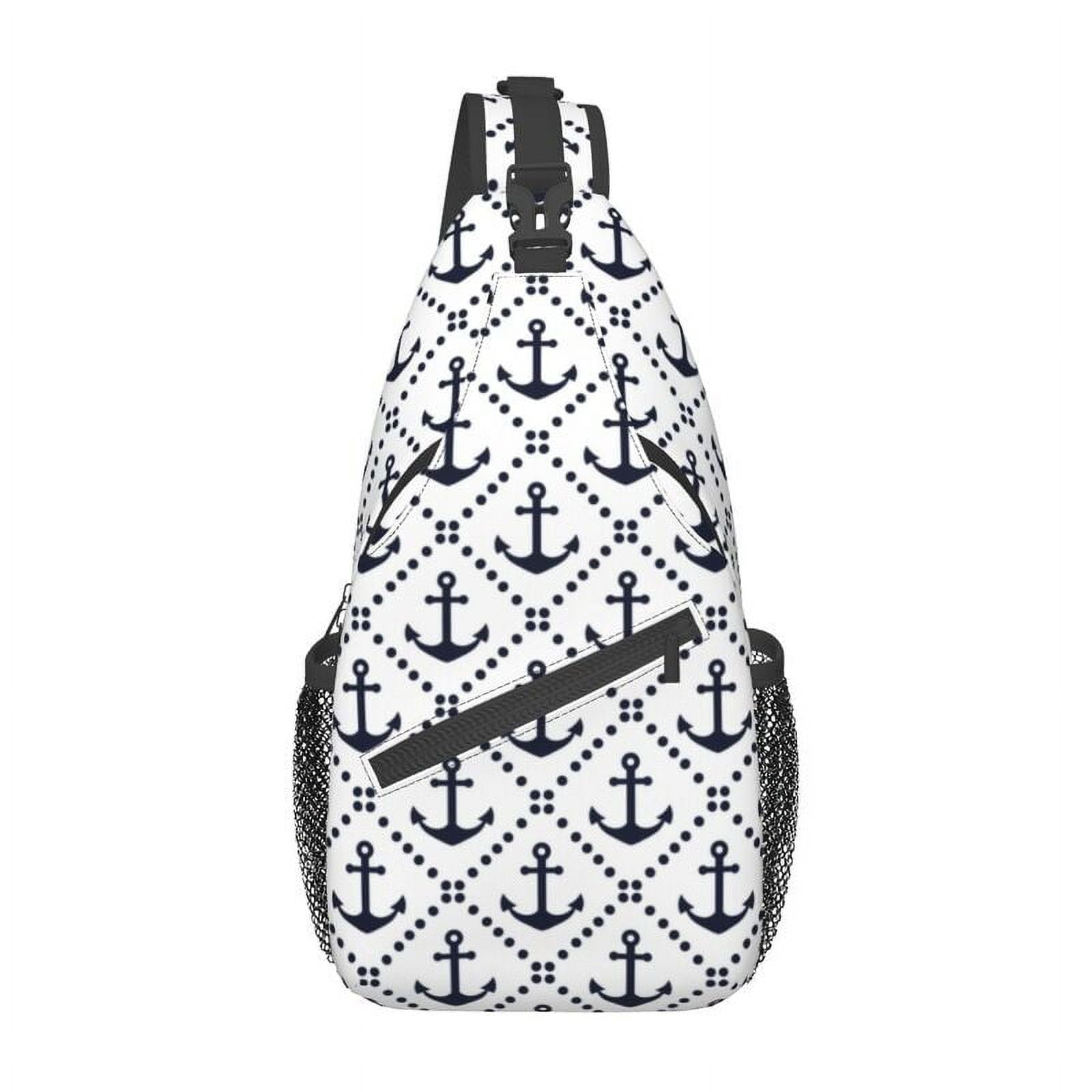 Personalized l Compass Sling Bags for Men Cool Anchor Boat Shoulder ...