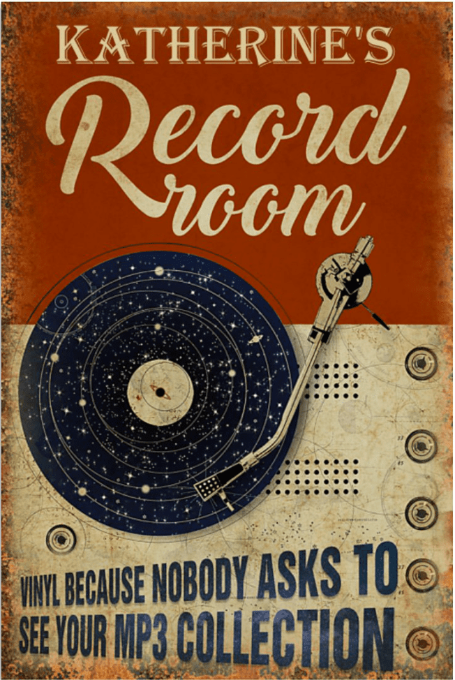 Personalized record room vinyl because nobody asks to see your mp3 ...