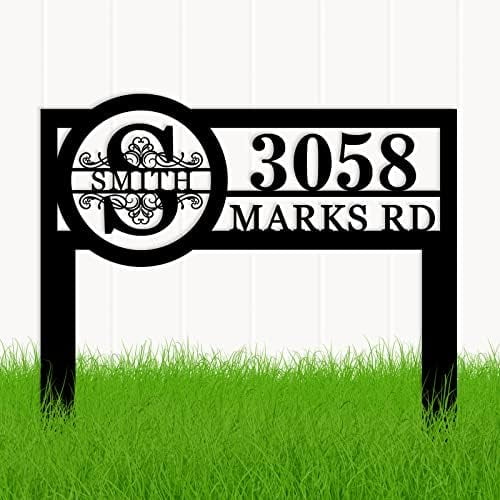 Personalized street sign with Stake Yard Address Sign with Last Name ...