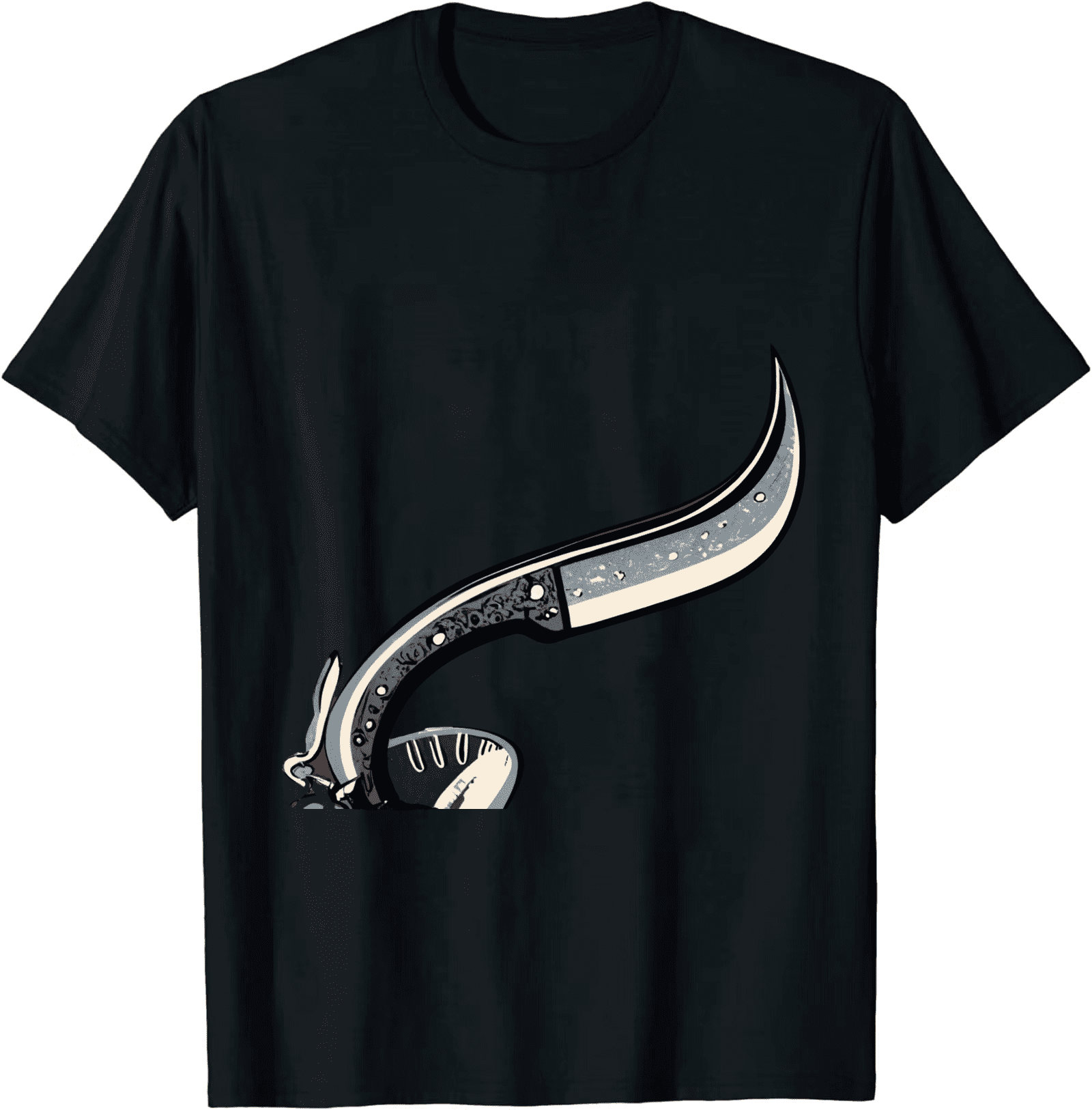 Personalized weapon curved knife printed T-shirt CF_3508555 - Walmart.com