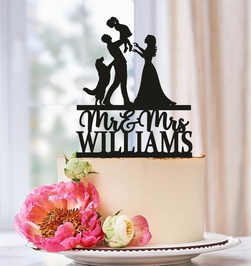 Personalized wedding Acrylic Cake Topper, For Engagements, Birthday, Party, Weddings ...