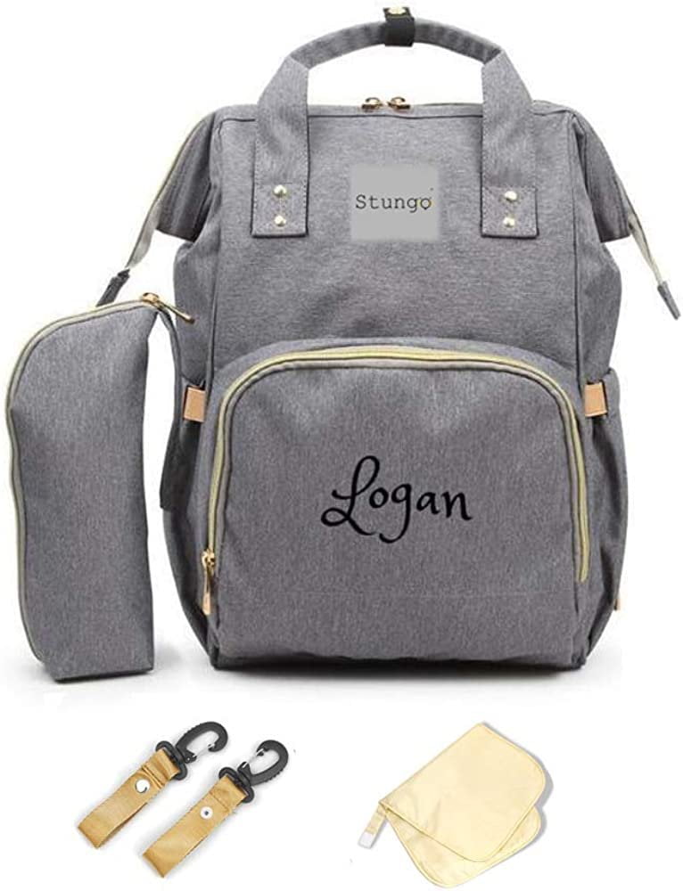 PersonalizedDiaper Bag Knapsack Backpack Monogram Baby Bag Grey ...