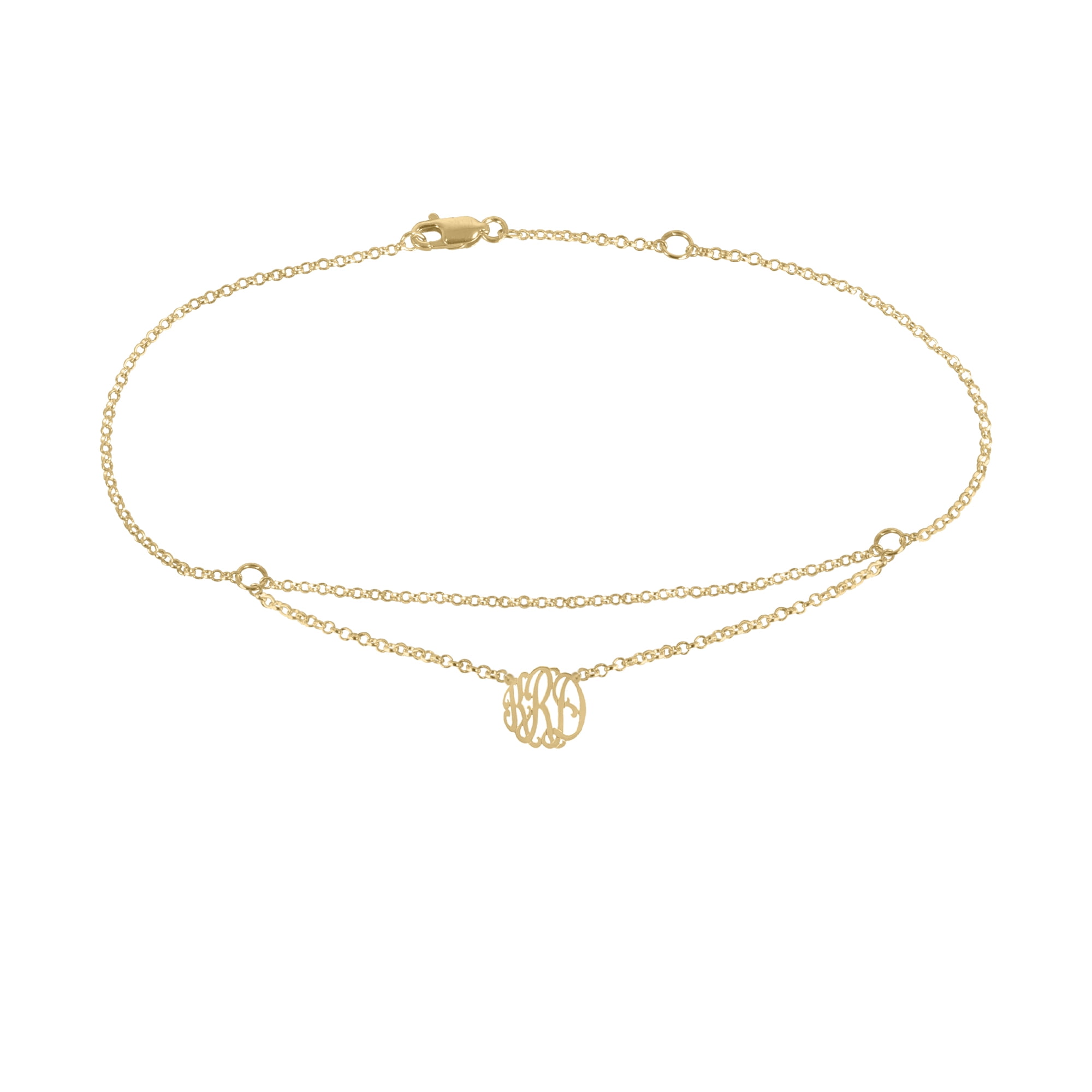 Personalzied Floating Monogram Anklet - Walmart.com