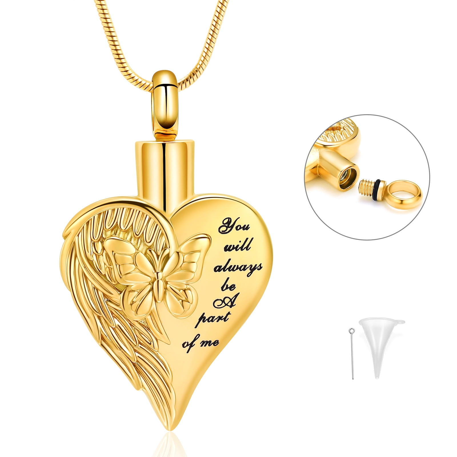 Personlized Cremation Heart Urn Necklace Ashes Jewelry for Women ...