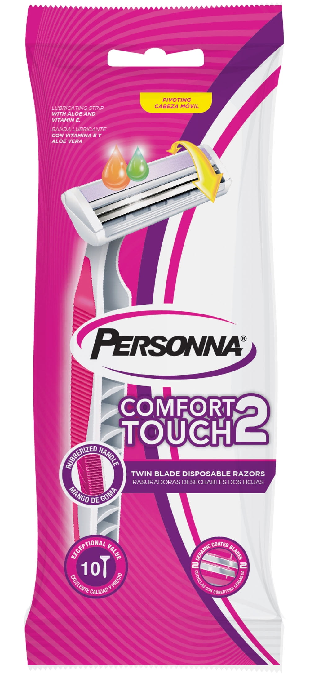 Personna Comfort Touch for Women Twin Blade Razors, 10 Count - Walmart.com