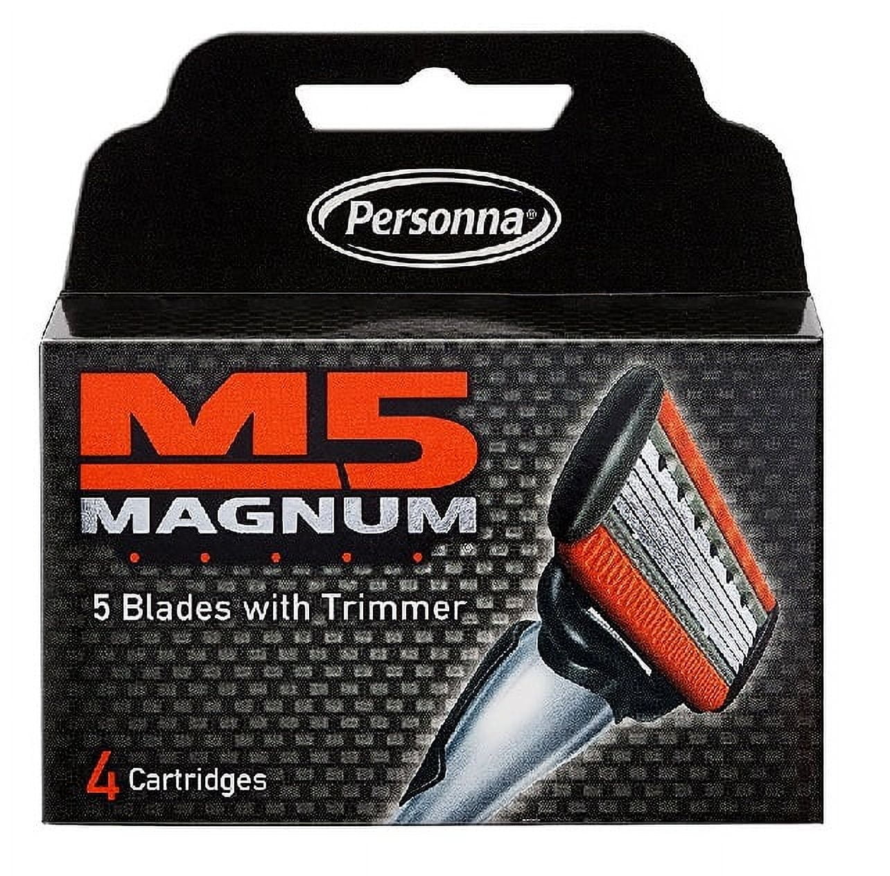 Personna M5 Magnum 5 Razor with Trimmer + M5 Magnum 5 Refill Razor ...