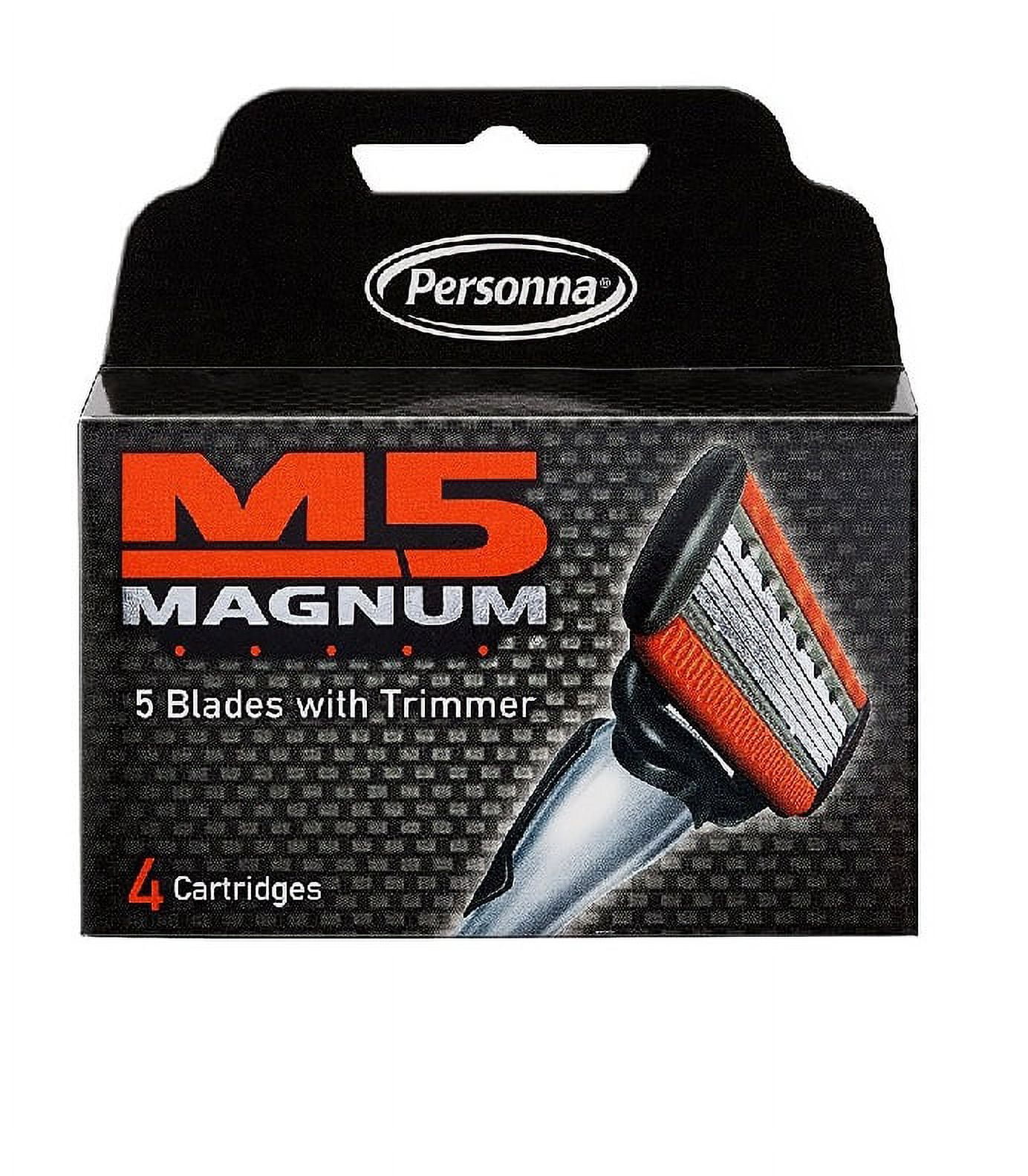 Personna M5 Magnum 5 Refill Razor Blade Cartridges, 4 ct. (Pack of 1 ...