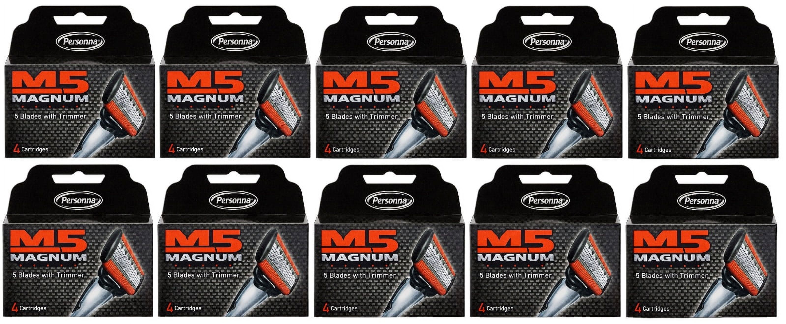 Personna M5 Magnum 5 Refill Razor Blade Cartridges, 4 ct. (Pack of 10 ...