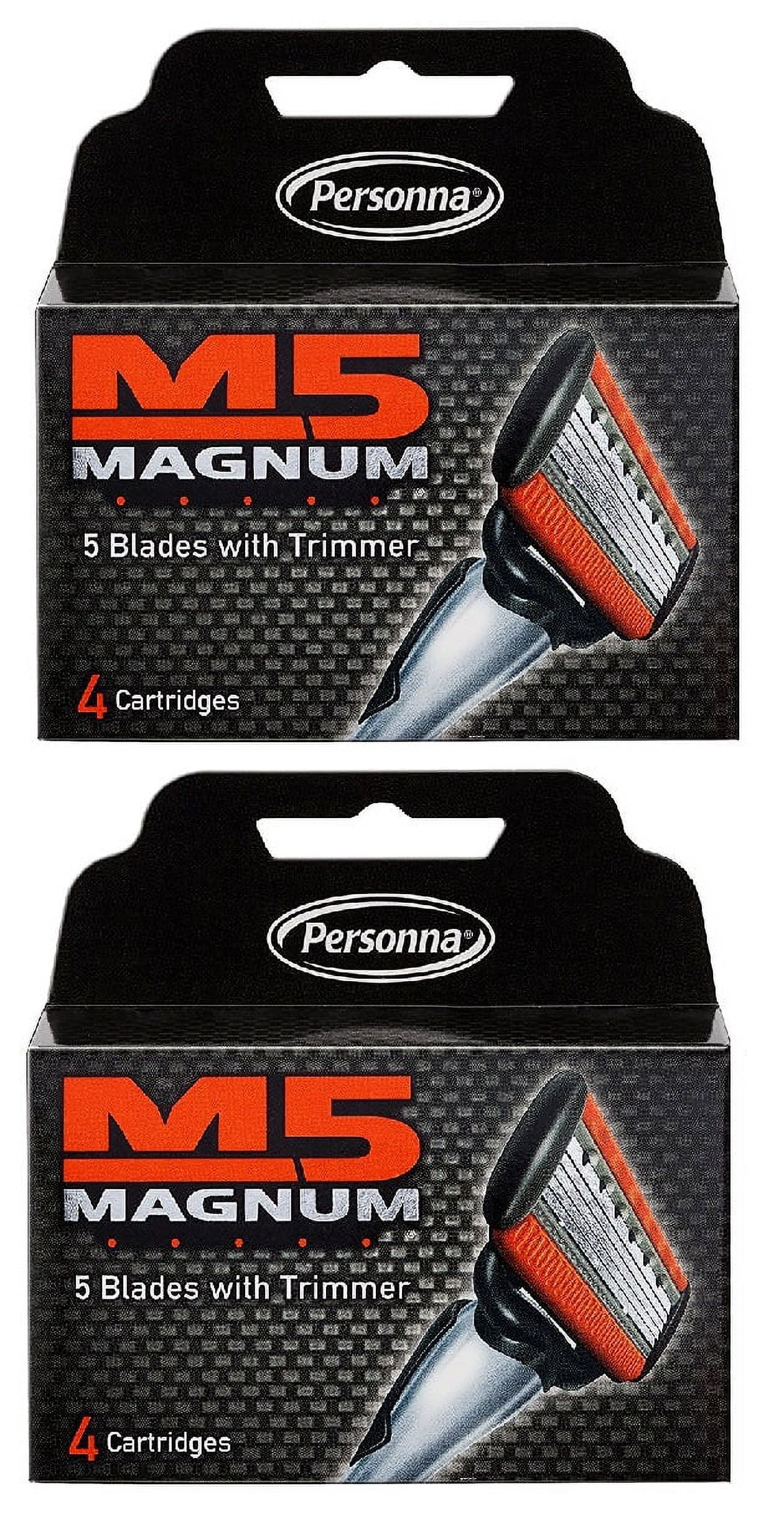 Personna M5 Magnum Men's Five Blade Refill Razor Cartridges, 4 ct ...