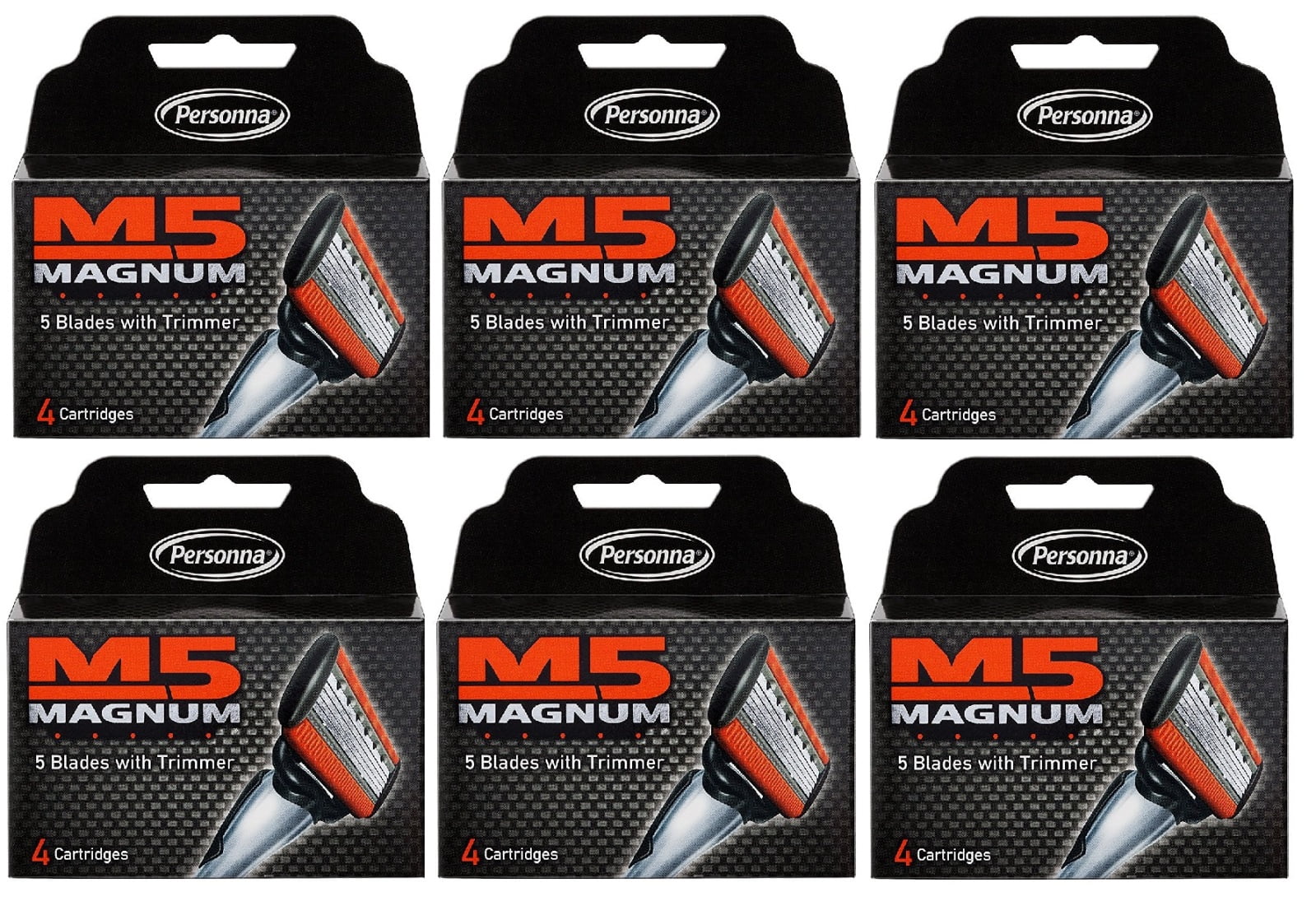 Personna M5 Magnum 5 Men's Refillable Razor Blade Cartridges, 4 ct ...