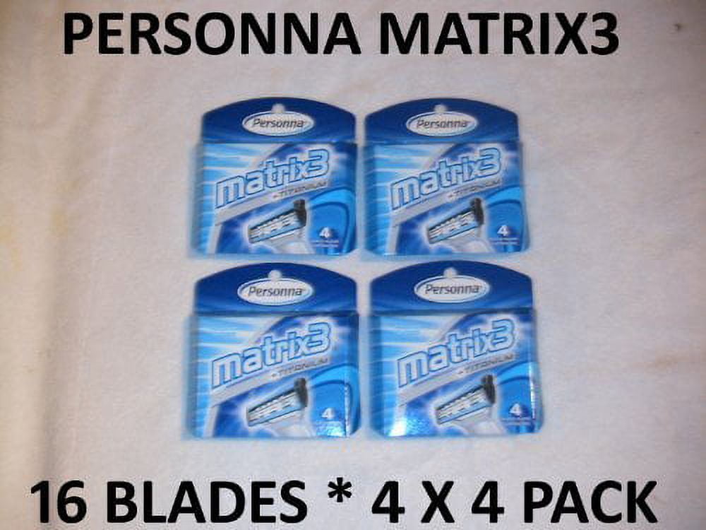 Personna Matrix3 Cartridge Razor Blades- 16 Blades (4 x 4 Pack ...