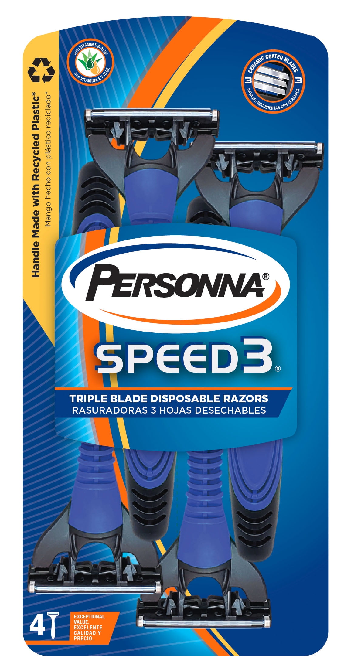 Personna Pers Trpl Bld Ss Disposable - Walmart.com