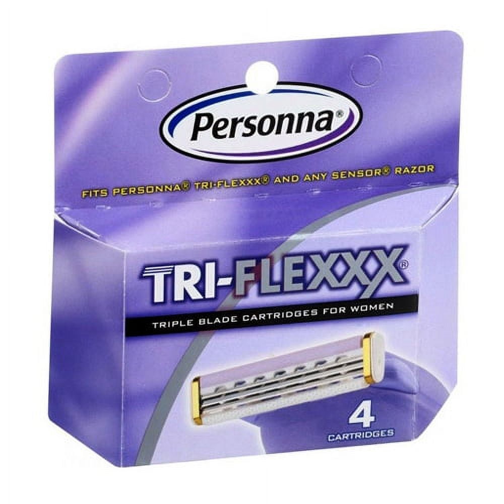 Personna Tri Flexxx Razor System Cartridges Refill For Women - 4 Ea, 6 ...