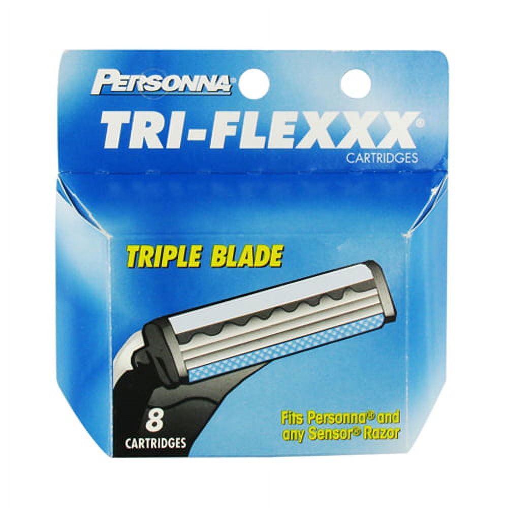 Personna Tri-Flexxx Triple Blade Cartridges For Men - 8 Ea, 3 Pack ...