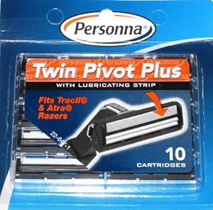 Personna Twin Pivot Plus Cartridges with Lubricating Strip for Atra ...