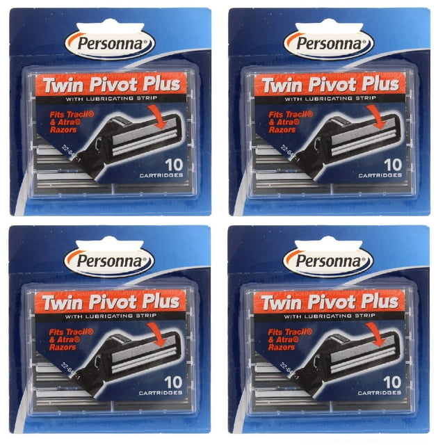 Personna Twin Pivot Plus Refill Blades, Lubricating Strip for Atra ...
