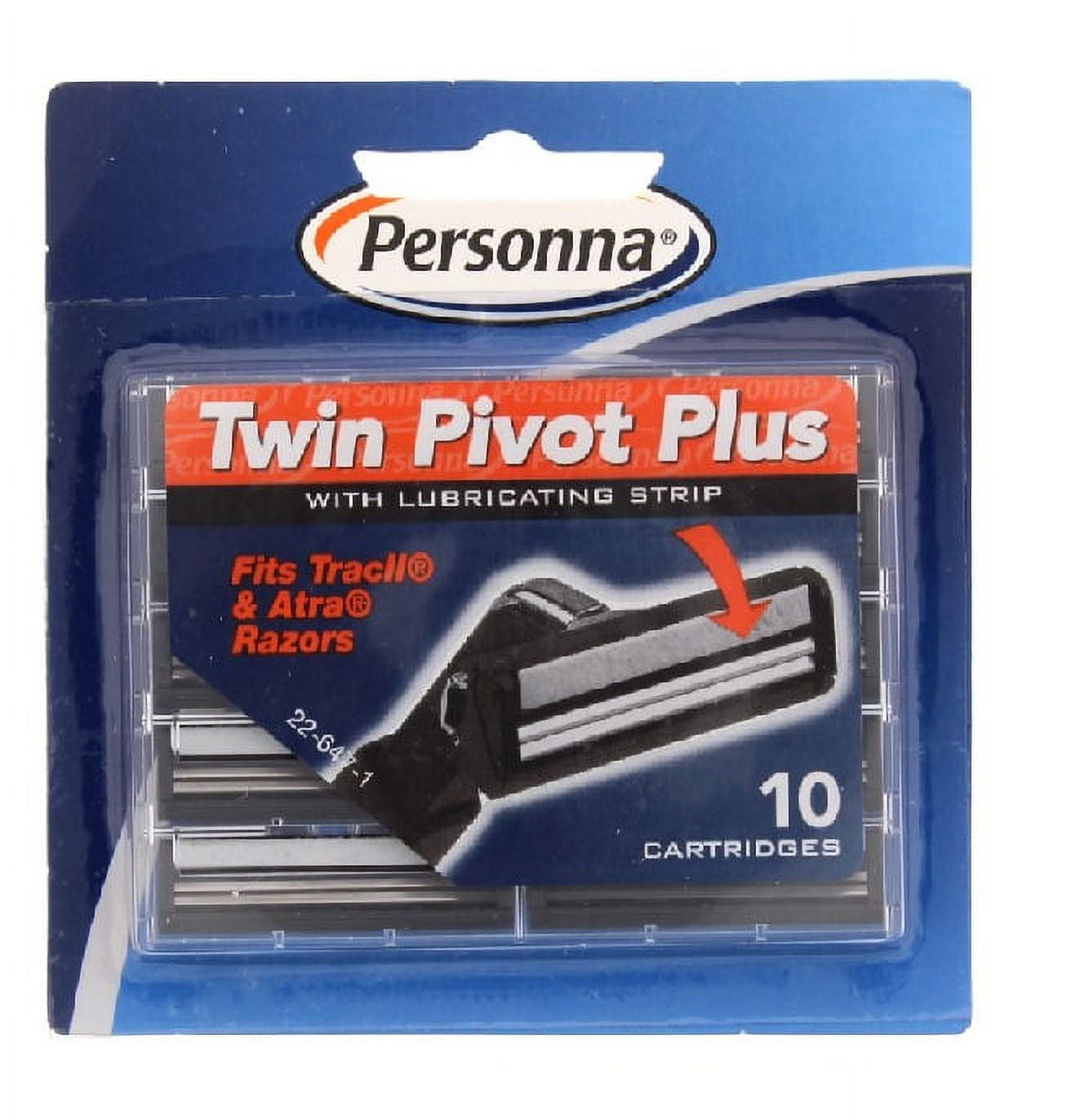 Personna Twin Pivot Plus Refill Cartridges, Lubricating Strip, Fits ...