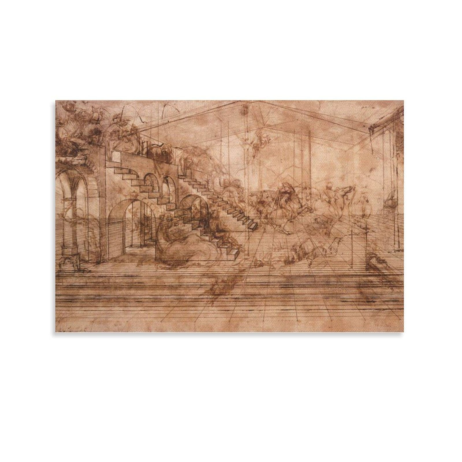 Perspectival Study of The Adoration of The Magi by Leonardo Da Vinci ...