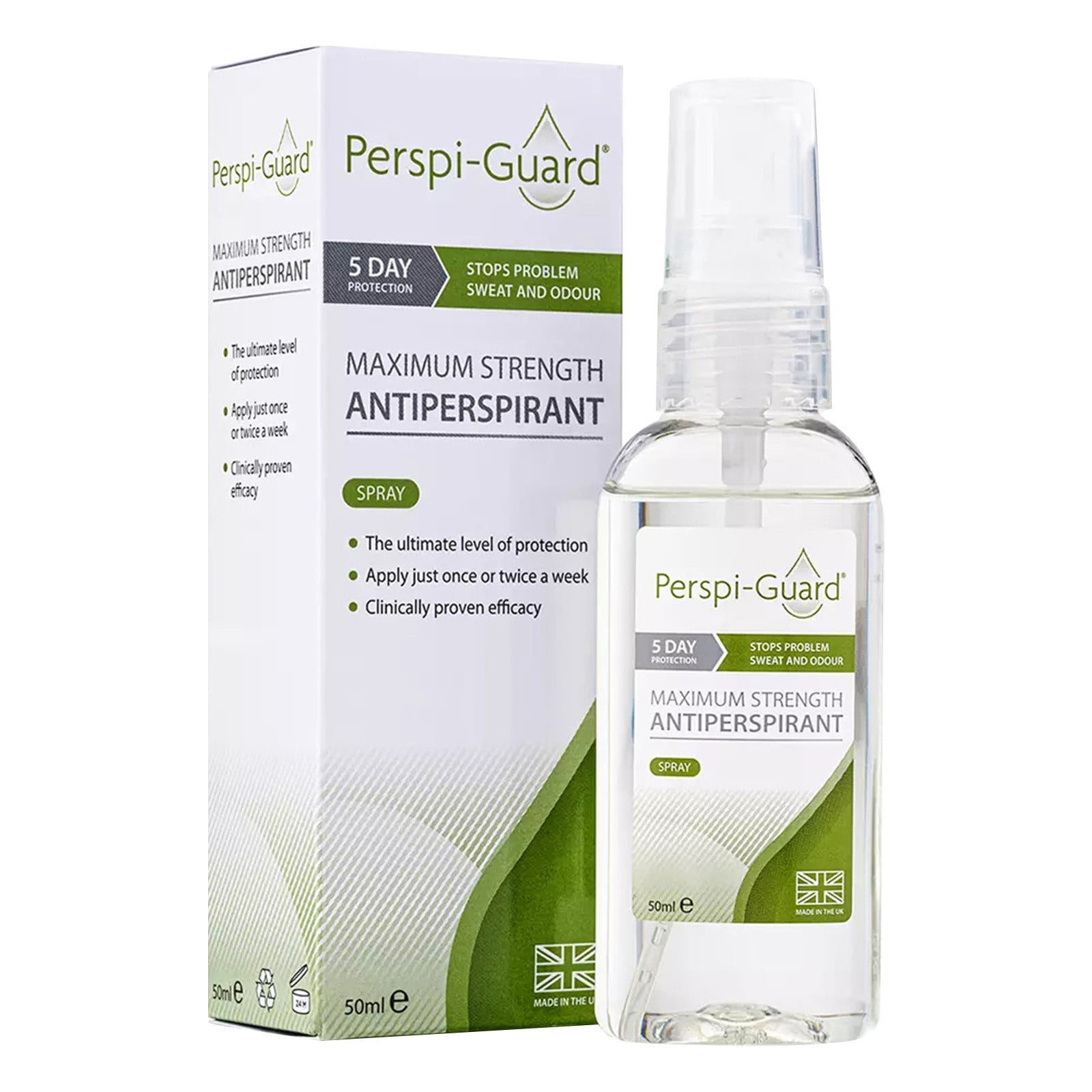 Perspi-Guard Pro Formula Antiperspirant Spray Maximum Strength 50ml ...