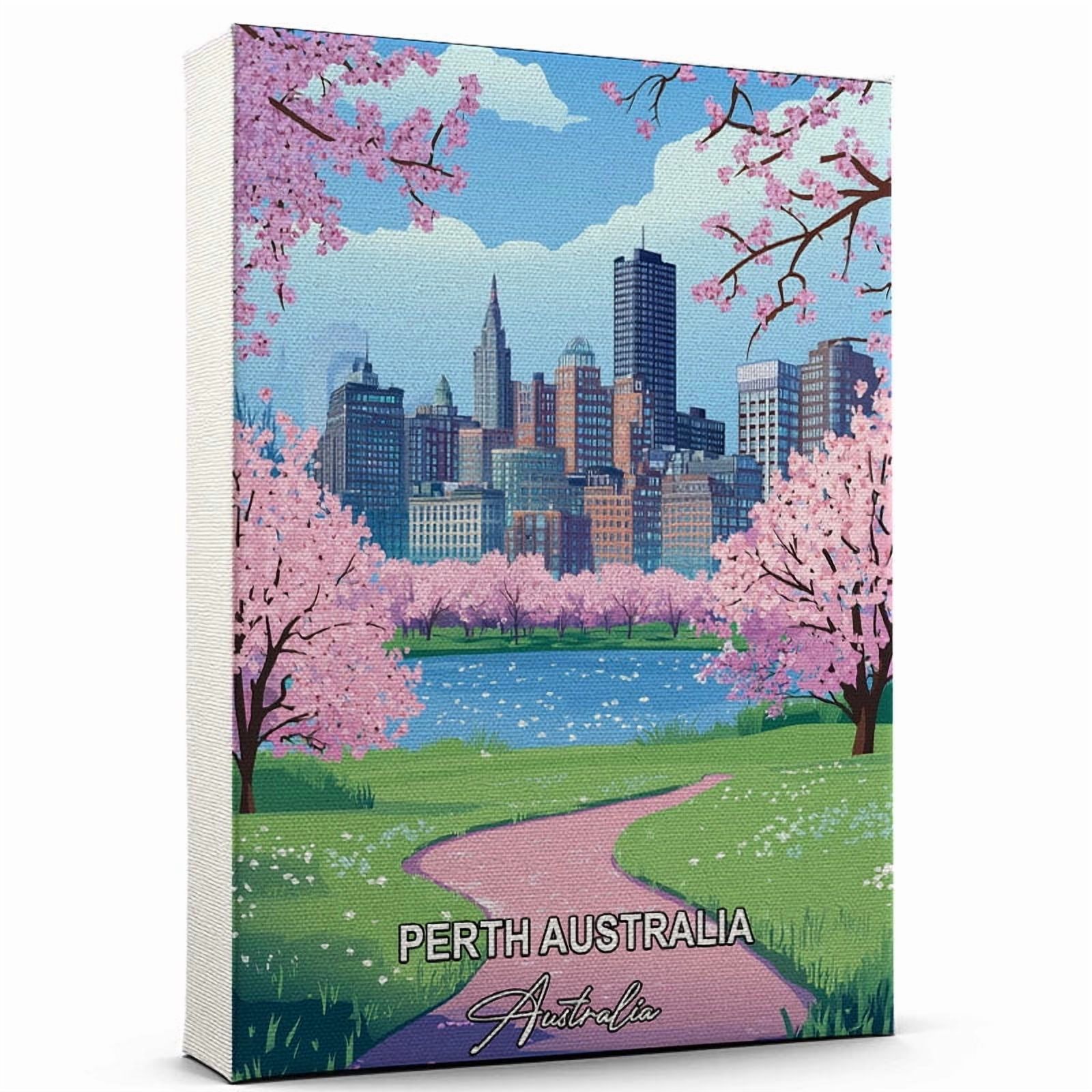 Perth Australia Travel Canvas Wall Art – Australia Canvas – A Scenic ...