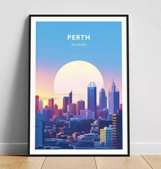 Perth Travel Print - Australia Travel Poster, Perth Poster, Perth ...