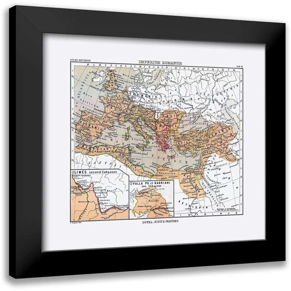 Perthes 13x12 Black Modern Framed Museum Art Print Titled - Europe ...