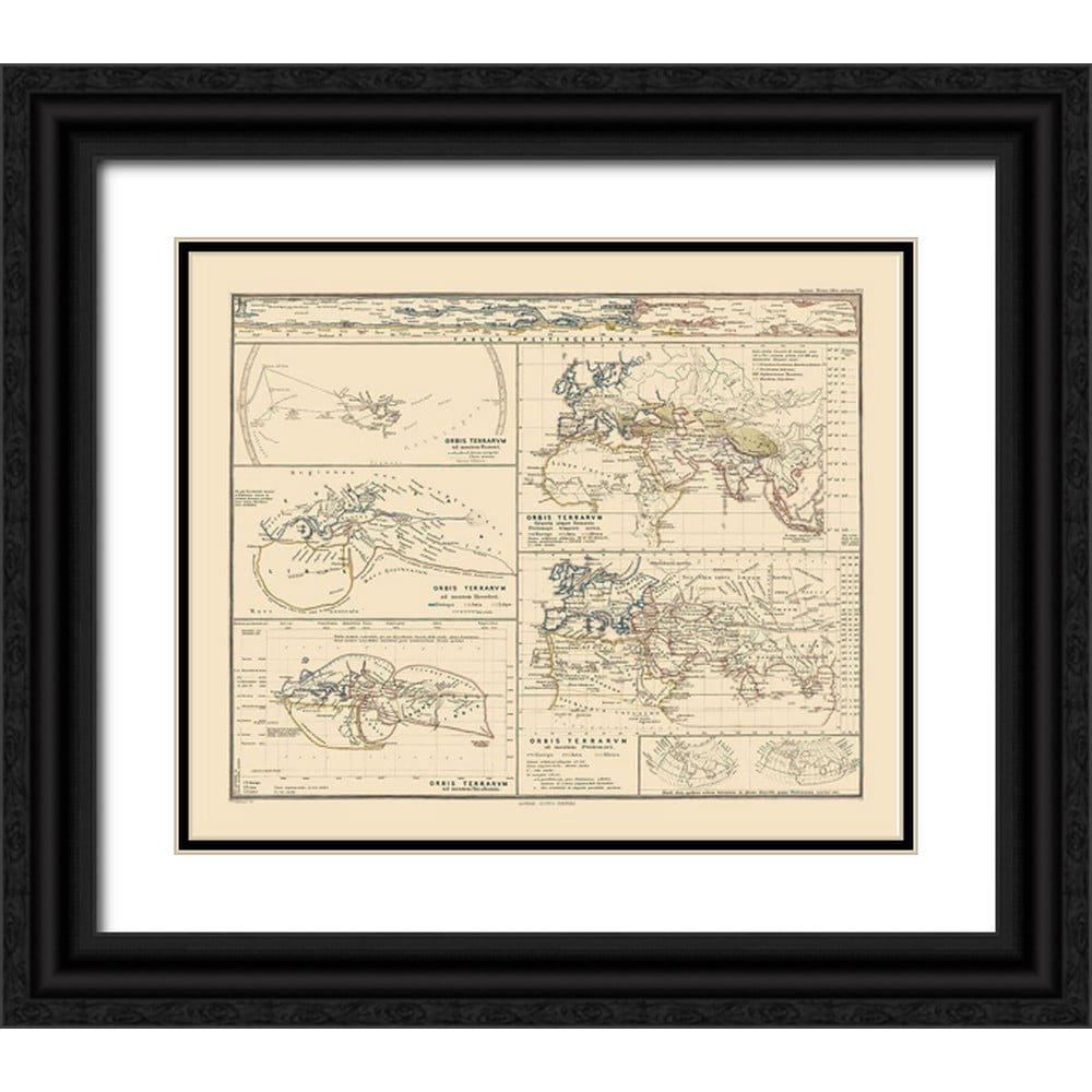 Perthes 14x12 Black Ornate Wood Framed with Double Matting Museum Art ...